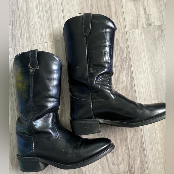 Vulcan | Shoes | Vulcan Oil Resistant Black Leather Cowboy Boots | Poshmark